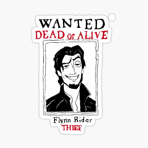 "Wanted Flynn Rider " Sticker by AnastasiaWsk | Redbubble