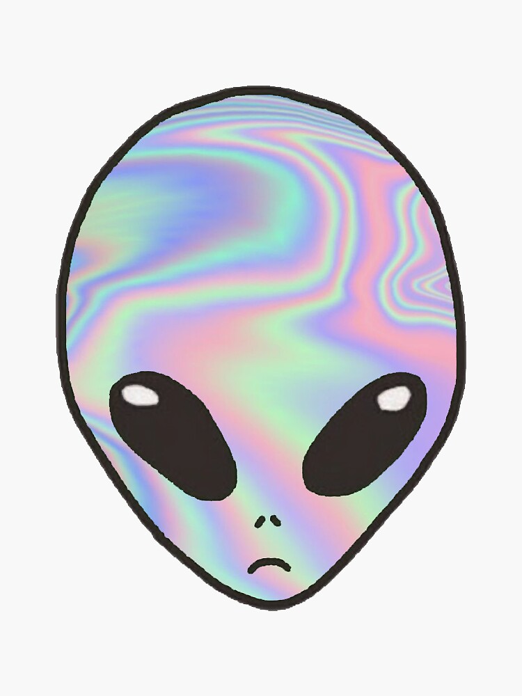 "Pastel Alien | Trippy, Tumblr Aesthetic, Glitch, Cute, Trendy" Sticker ...