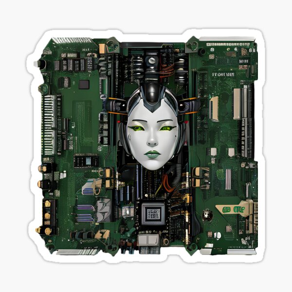 "Anime Sci fi motherboard" Sticker for Sale by Capacitor-Ant | Redbubble