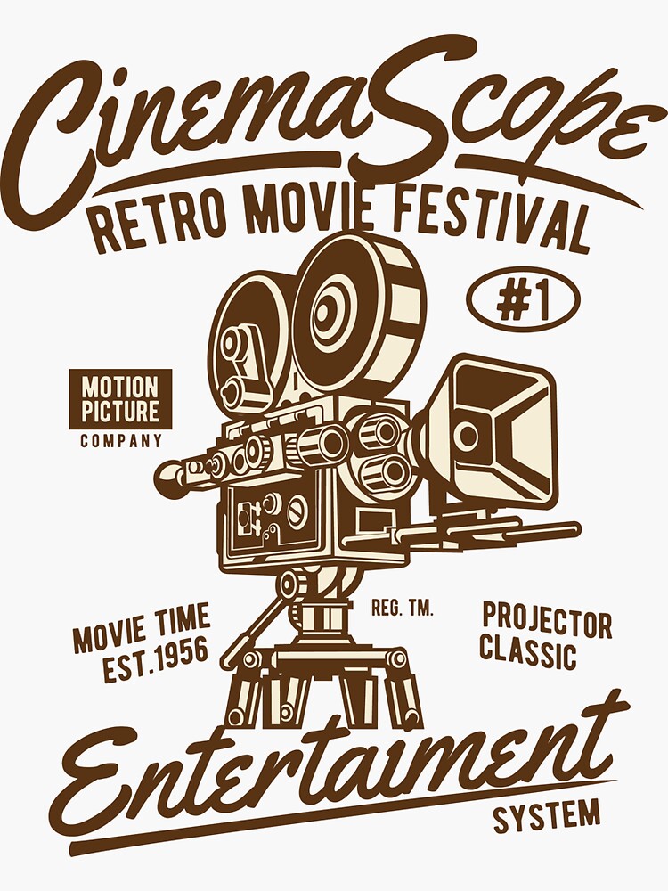 "MOVIE CINEMA" Sticker for Sale by Super3 | Redbubble