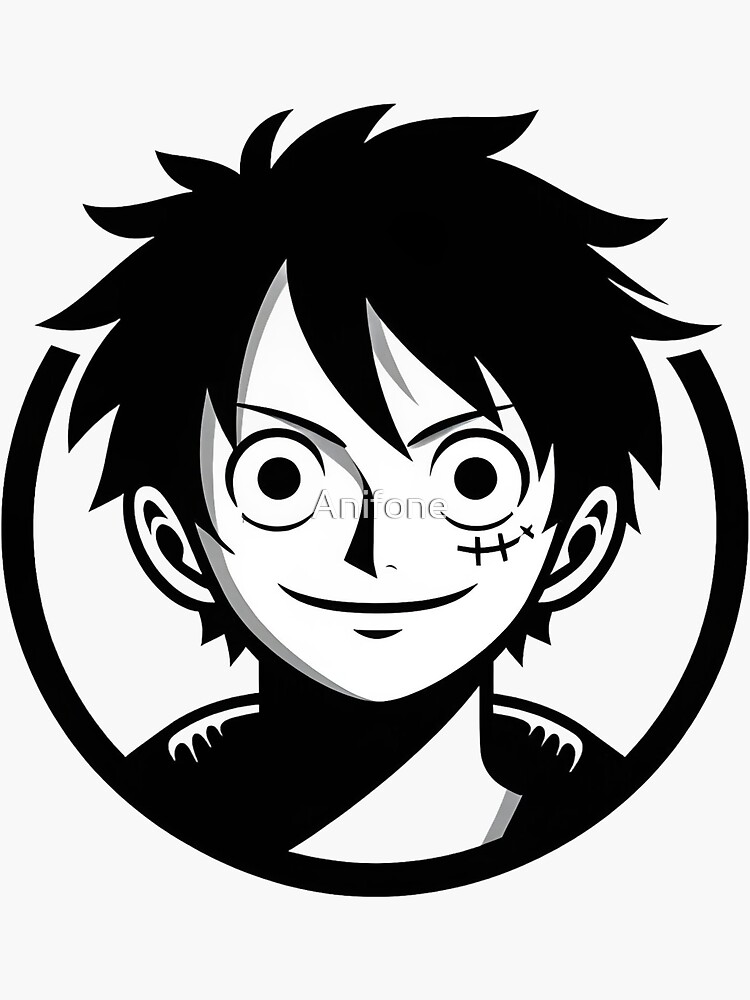 "Luffy Vector Sticker" Sticker for Sale by Anifone | Redbubble