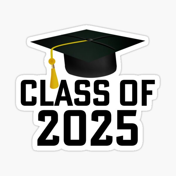 "BOLD Class of 2025 Grad Cap" Sticker for Sale by Gravityx9 | Redbubble