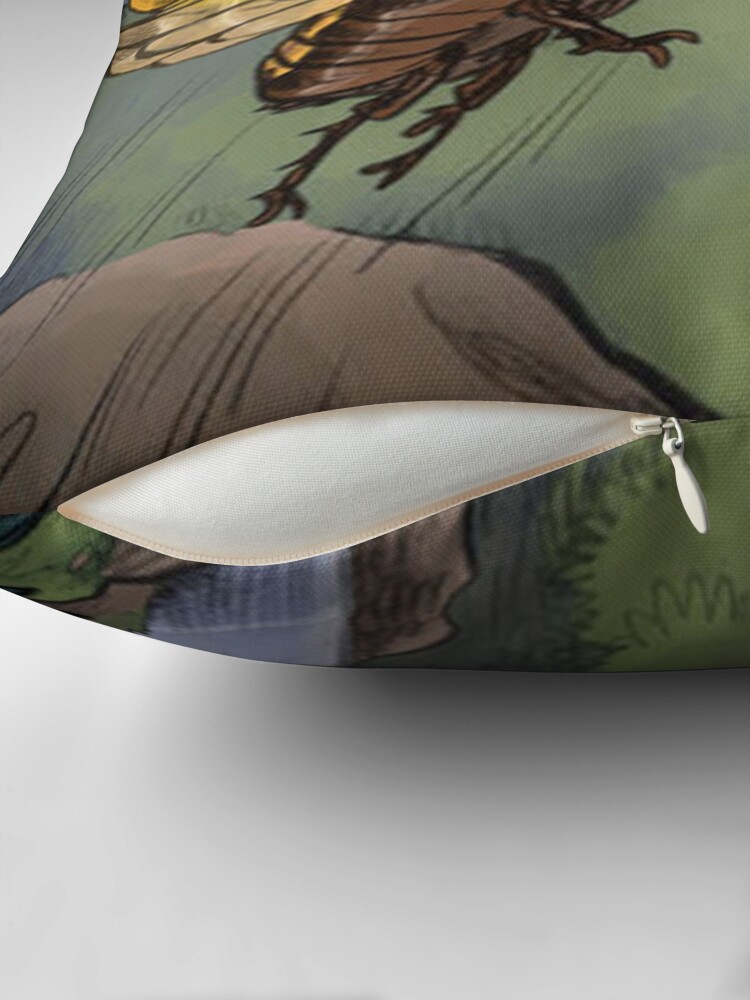 "Yellow Beetle" Pillow by Aleximee | Redbubble