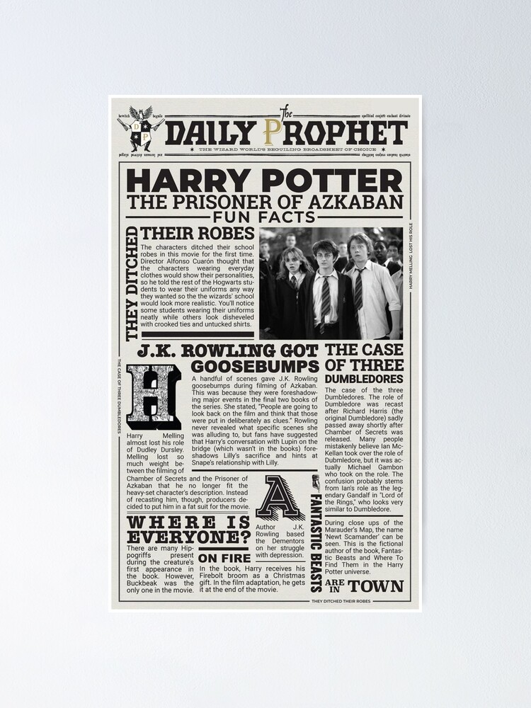 "Daily Prophet" Poster by ShokoLaPatata | Redbubble
