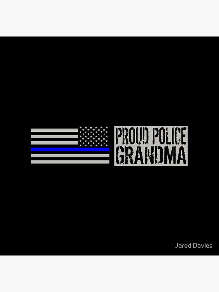 "Police: Proud Grandma (Black Flag Blue Line)" Sticker for Sale by ...