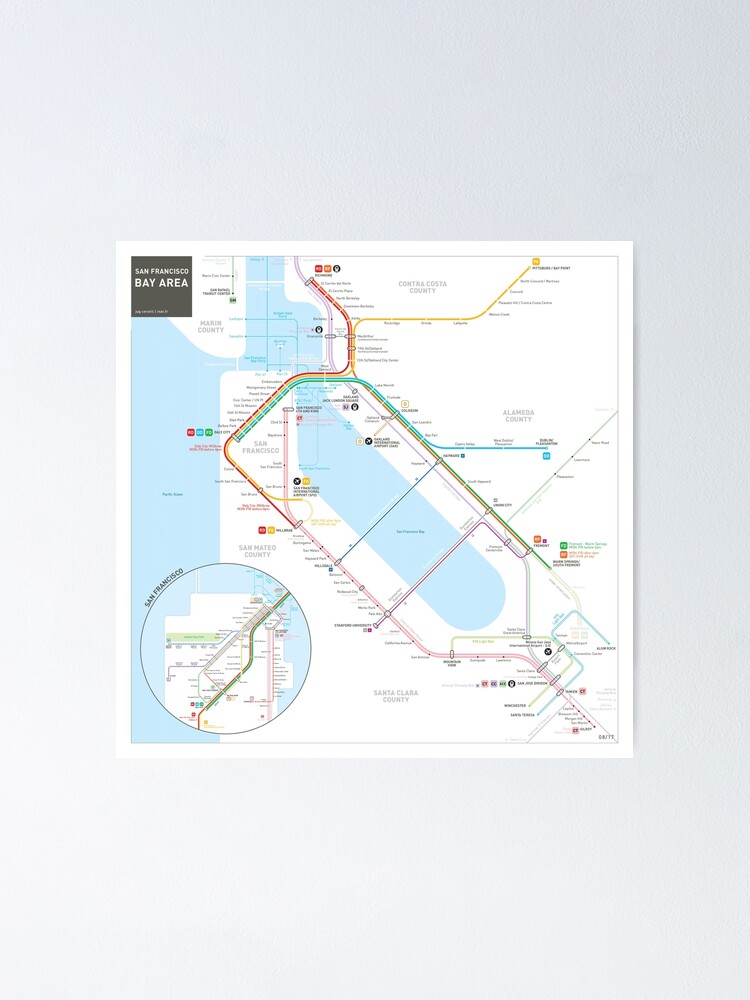 "San Francisco Muni Transit Map" Poster for Sale by Dakoko865 | Redbubble