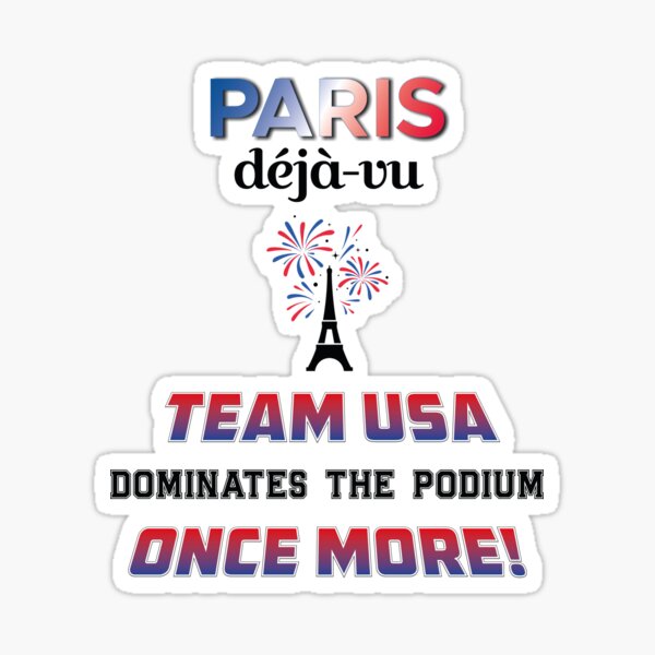 "Paris 2024 déjà vu: Team USA Vs2" Sticker for Sale by SoulArtDesign ...