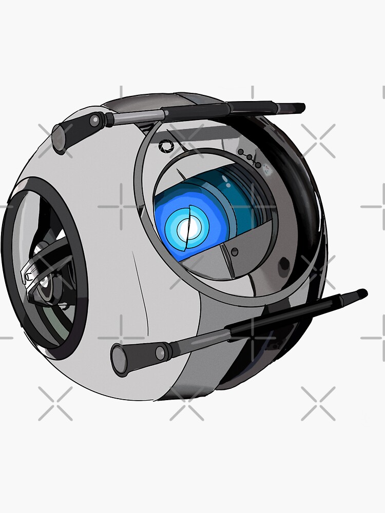 "Wheatley portal 2" Sticker for Sale by valuablepigeon | Redbubble