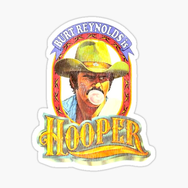 "Hooper Movie Poster Worn" Sticker for Sale by alhern67 | Redbubble