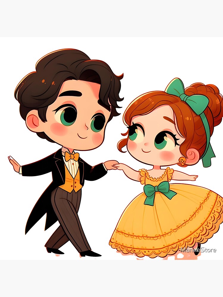 "Cute Colin and Penelope Dancing - Bridgerton" Sticker for Sale by ...