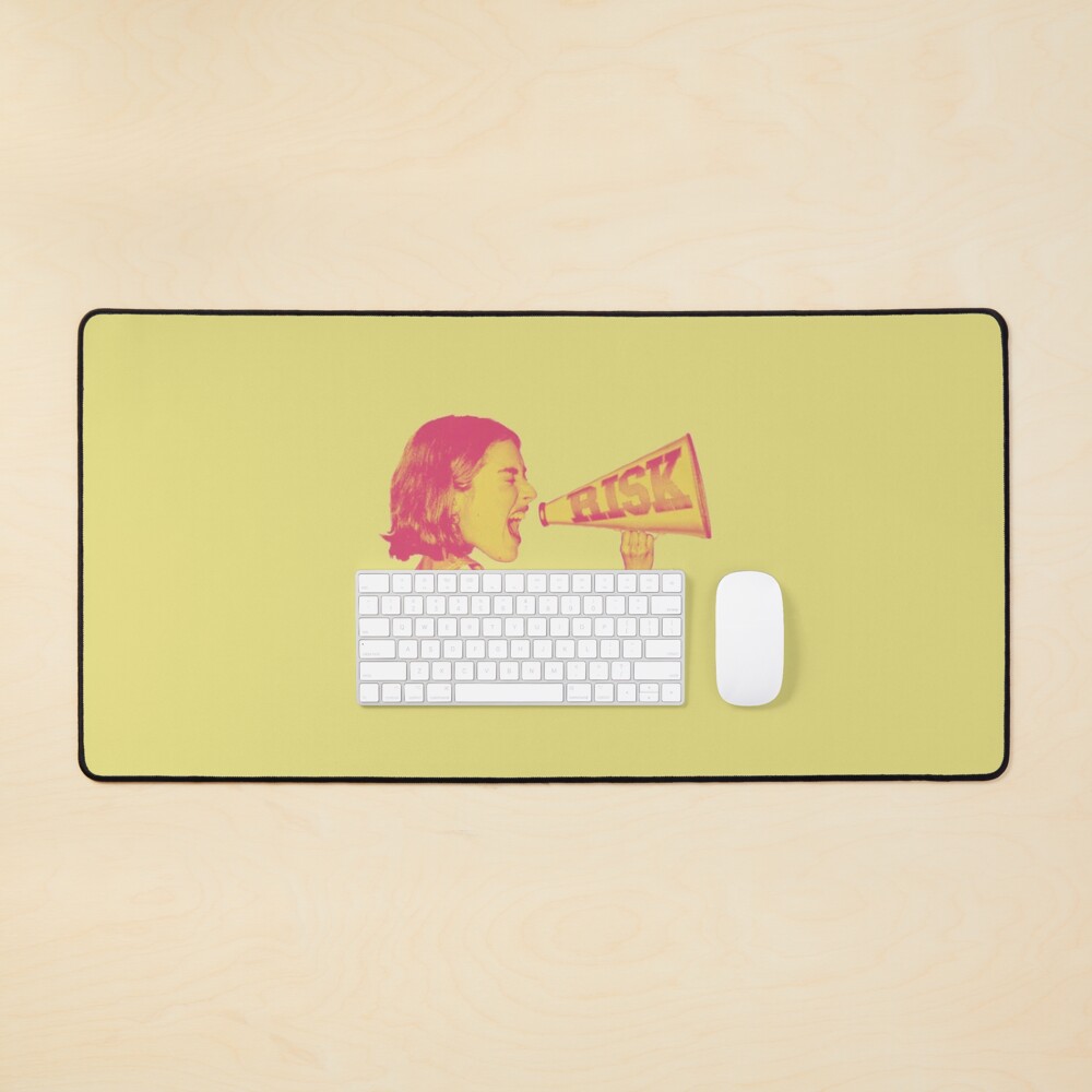"Risk Yellow and Pink Megaphone Design" Sticker for Sale by ...