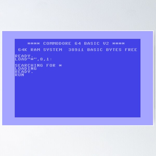 "Commodore 64 - C64 - Boot Screen - Version 1" Poster for Sale by ...