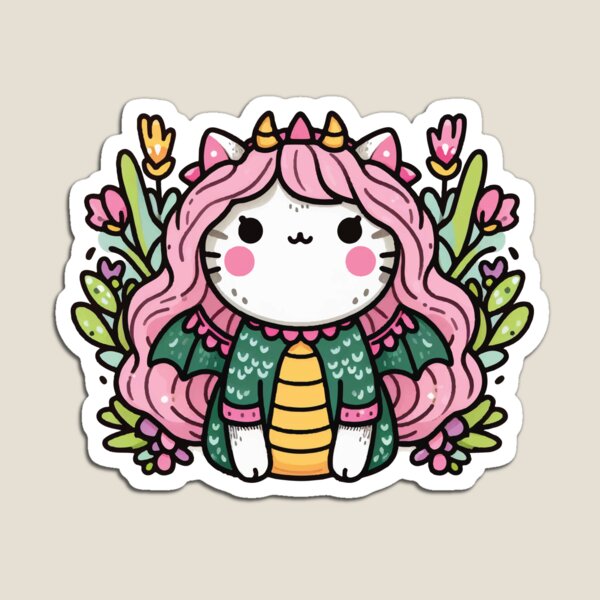 "Meow Meow in Dragon Costume" Magnet for Sale by Ichi-100 | Redbubble