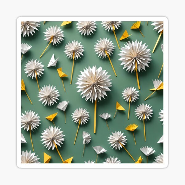 "Dandelion paper craft" Sticker for Sale by TheMarket101 | Redbubble