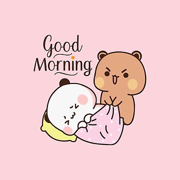 "Bubu Dudu Good Morning - Cute and Cheerful Cartoon Design" Sticker for ...