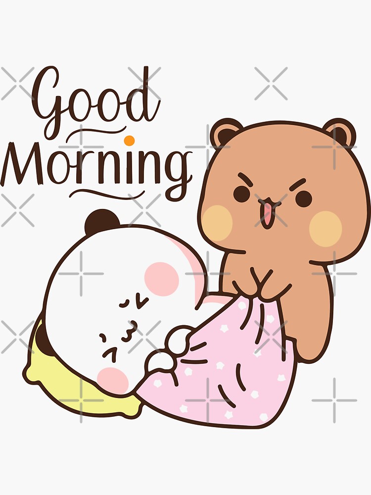 "Bubu Dudu Good Morning - Cute and Cheerful Cartoon Design" Sticker for ...