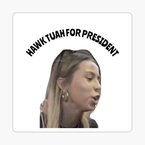"HAWK TUAH" Sticker for Sale by King-Invictus | Redbubble