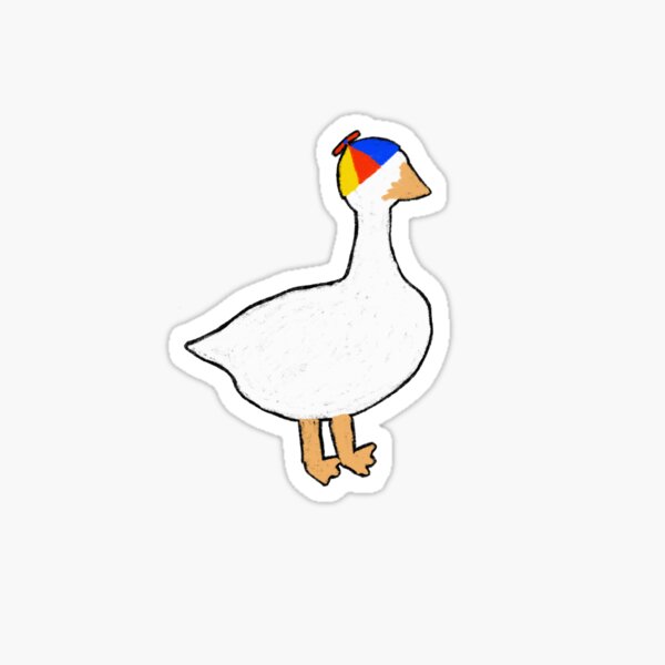 "Goose wearing propeller hat" Sticker for Sale by quinn-bee | Redbubble