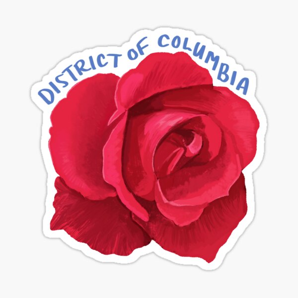 "district of columbia state flower - rose" Sticker for Sale by red-rot ...
