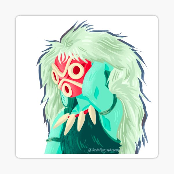 "princess mononoke's mask" Sticker for Sale by joelascreations | Redbubble