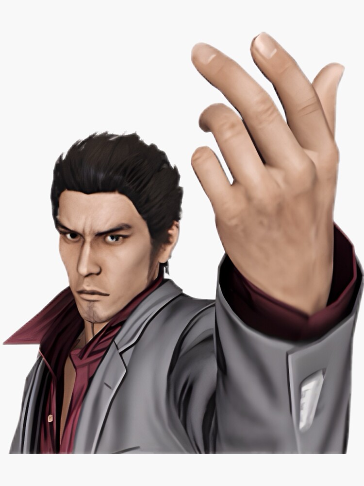 "Kiryu Kazuma Yakuza 3 “Come N Get It” Pose" Sticker for Sale by ...
