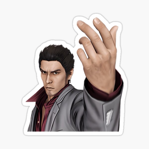 "Kiryu Kazuma Yakuza 3 “Come N Get It” Pose" Sticker for Sale by ...
