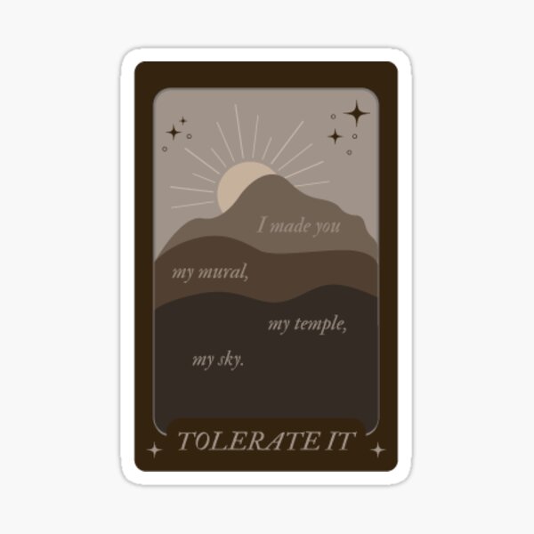 "Tolerate It - Taylor Swift by MINTYMAVIS" Sticker for Sale by ...