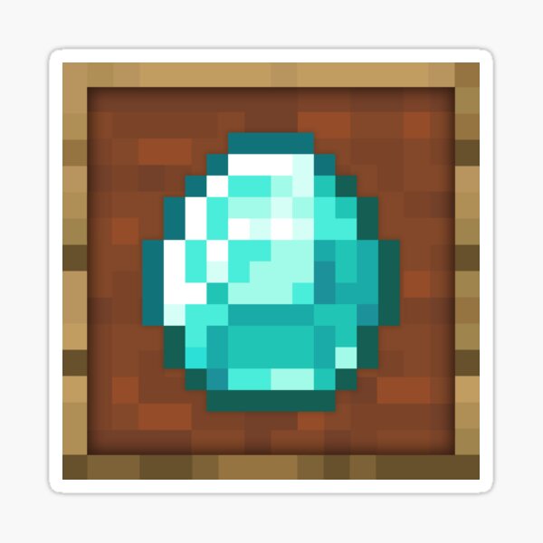 "Diamond Item Frame Minecraft" Sticker for Sale by Darcekar | Redbubble