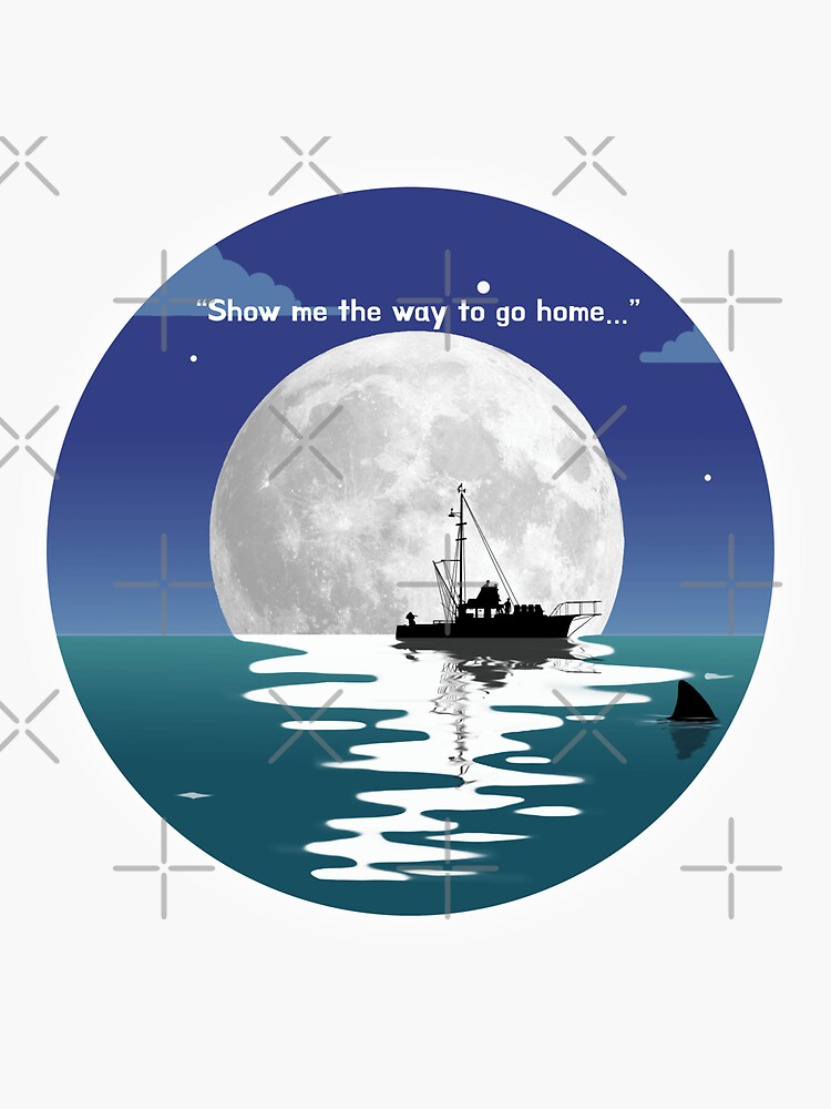 ""Show Me the Way to Go Home"" Sticker for Sale by Tip-Tops | Redbubble