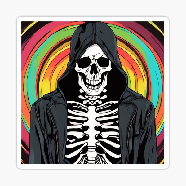 "Dream Skeleton: Vibrant Ode to Sleep Token" Sticker by DesignStudio21 ...