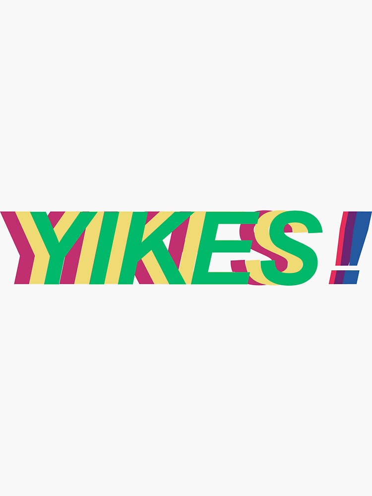 "90s Yikes" Sticker for Sale by Hallagay | Redbubble