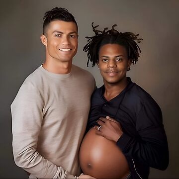 Pegatina con la obra «Cristiano Ronaldo y IShowSpeed embarazado.» de ...
