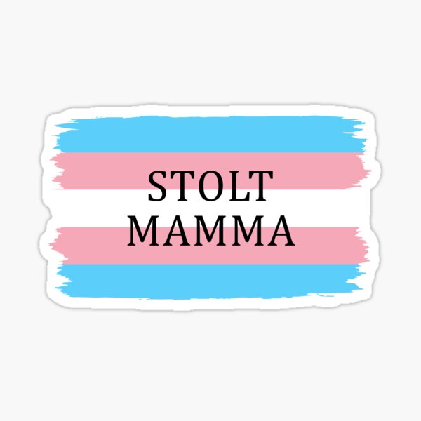 "Trans fáni - Stolt mamma" Sticker for Sale by Transvinir | Redbubble