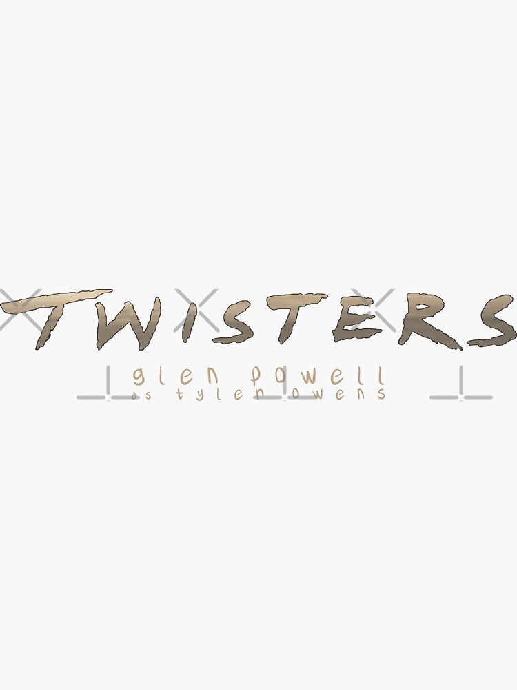 "twisters movie 2024 Glen Powell as Tyler Owens" Sticker for Sale by ...