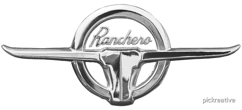 "1964-1965 Ford Ranchero Emblem" by pickreative | Redbubble