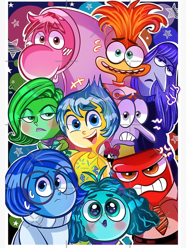 "Inside Out Emotions" Sticker for Sale by palmwillow | Redbubble