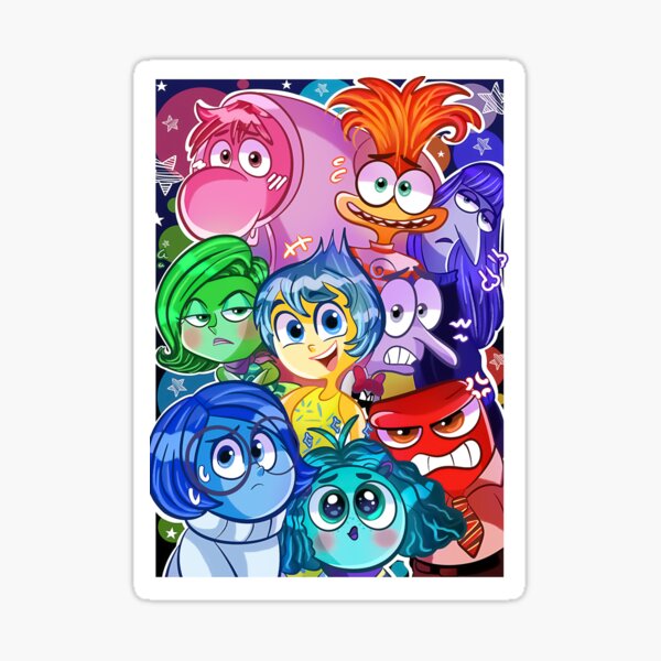 "Inside Out Emotions" Sticker for Sale by palmwillow | Redbubble