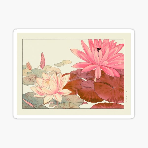 "Japanese Art, Lotus, Symbol of Rebirth" Sticker for Sale by ...