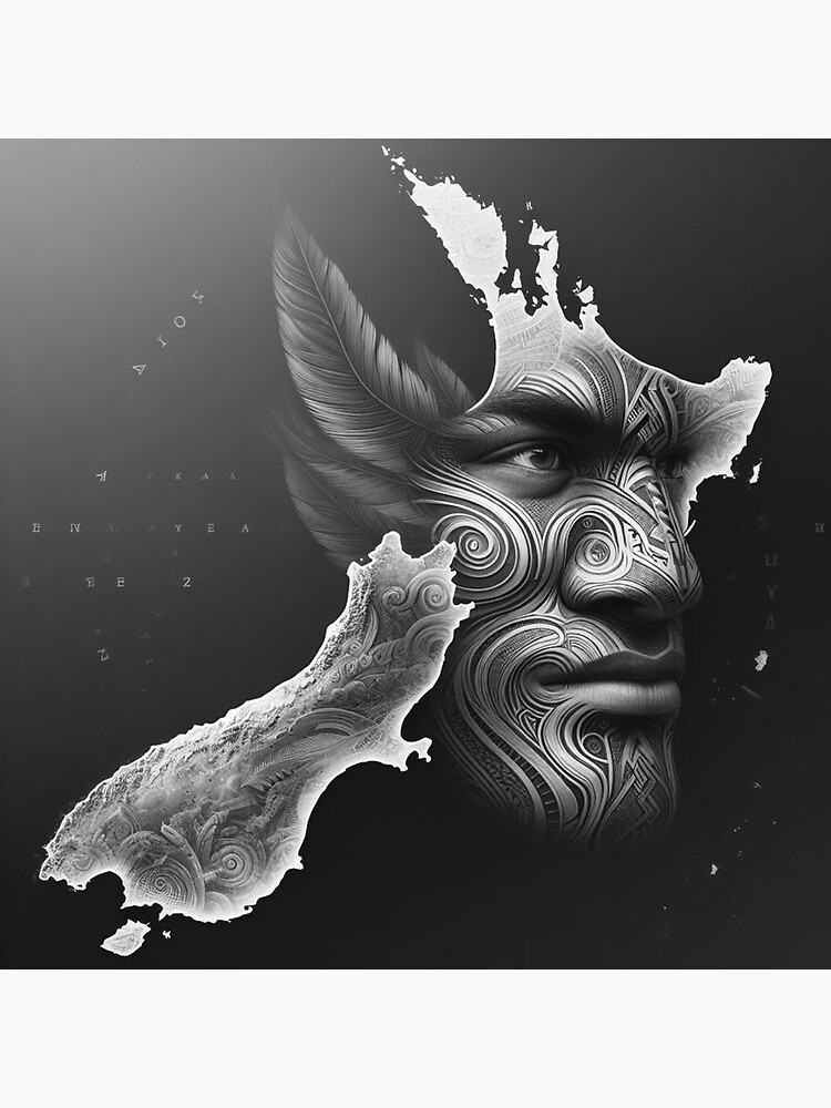 "Maori Spirit Map" Sticker for Sale by Customisedartnz | Redbubble