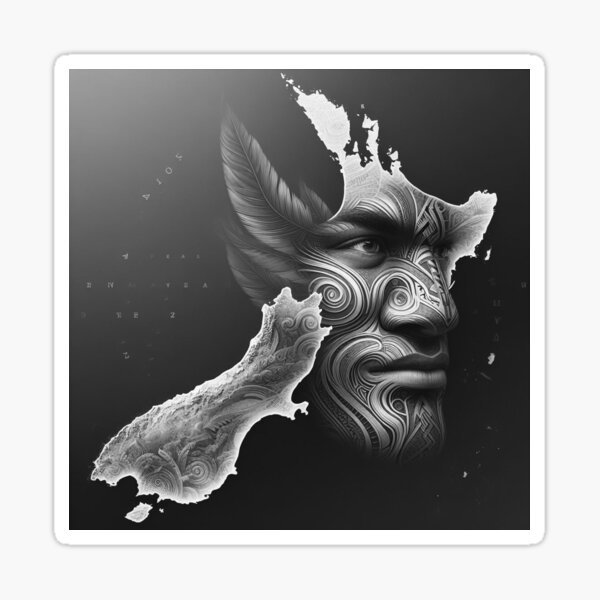 "Maori Spirit Map" Sticker for Sale by Customisedartnz | Redbubble