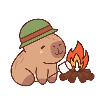 "Kawaii Camping Capybara Set" Sticker for Sale by OlyaLitvinova | Redbubble