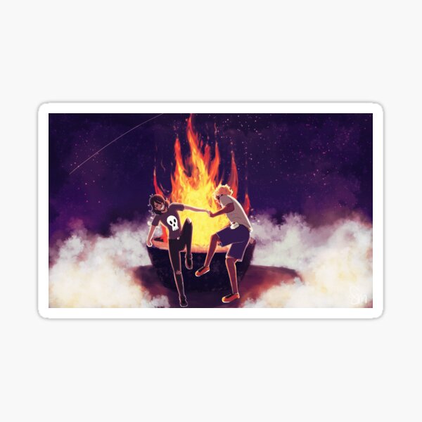 "Solangelo - Campfire Dancing" Sticker by MelChan1003 | Redbubble