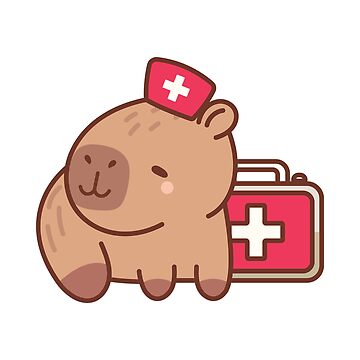 "Medicine Cute Capybara Pack" Sticker for Sale by OlyaLitvinova | Redbubble