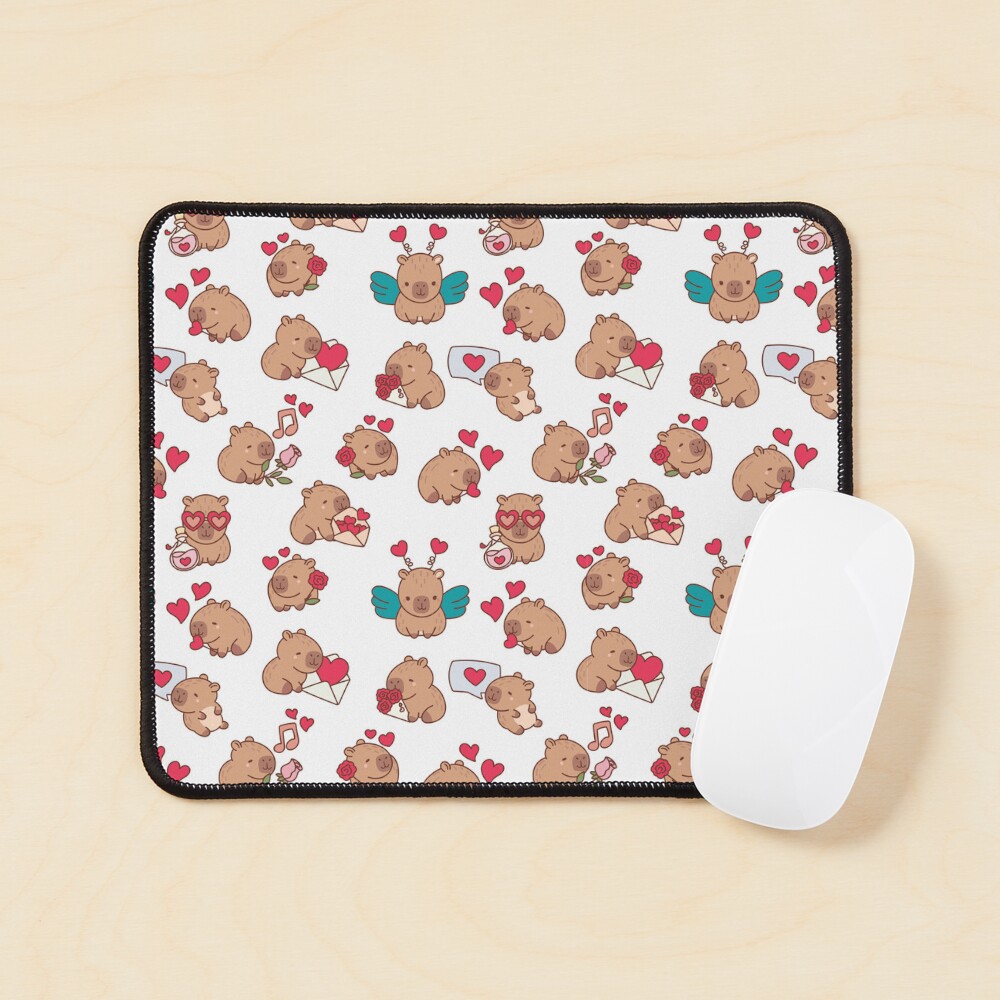 "Romantic Cute Capybara Pack" Sticker for Sale by OlyaLitvinova | Redbubble