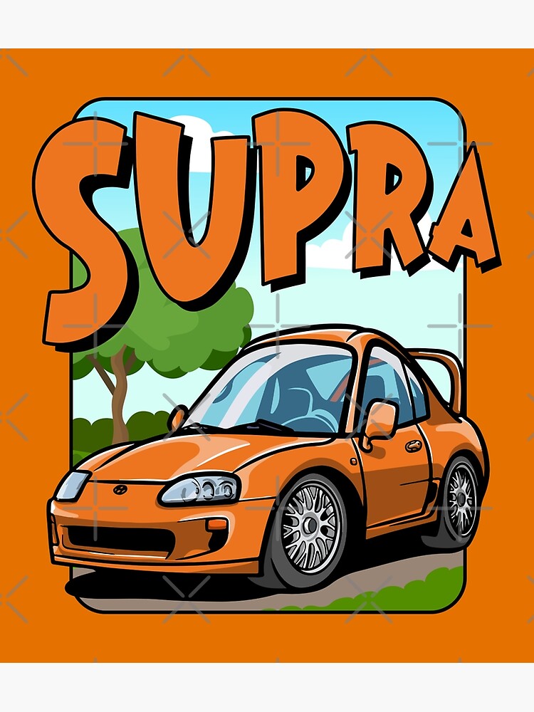 "Supra Mk4 Cartoon" Photographic Print for Sale by hasan-smd | Redbubble
