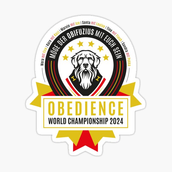"Obifuzius - Team Germany | Obedience World Championship 2024" Sticker ...