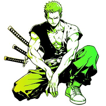 "Roronoa Zoro, anime, one piece, zoro, vector art" Sticker for Sale by ...