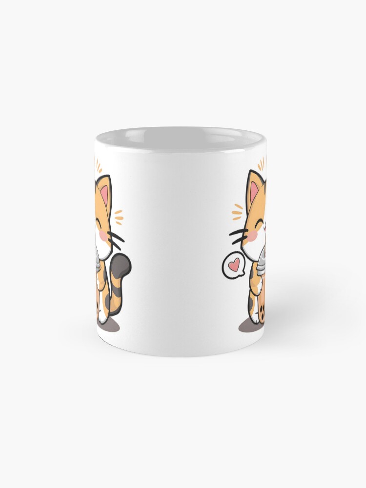 "Kawaii Cat with Bubble Tea" Coffee Mug for Sale by Serbin | Redbubble