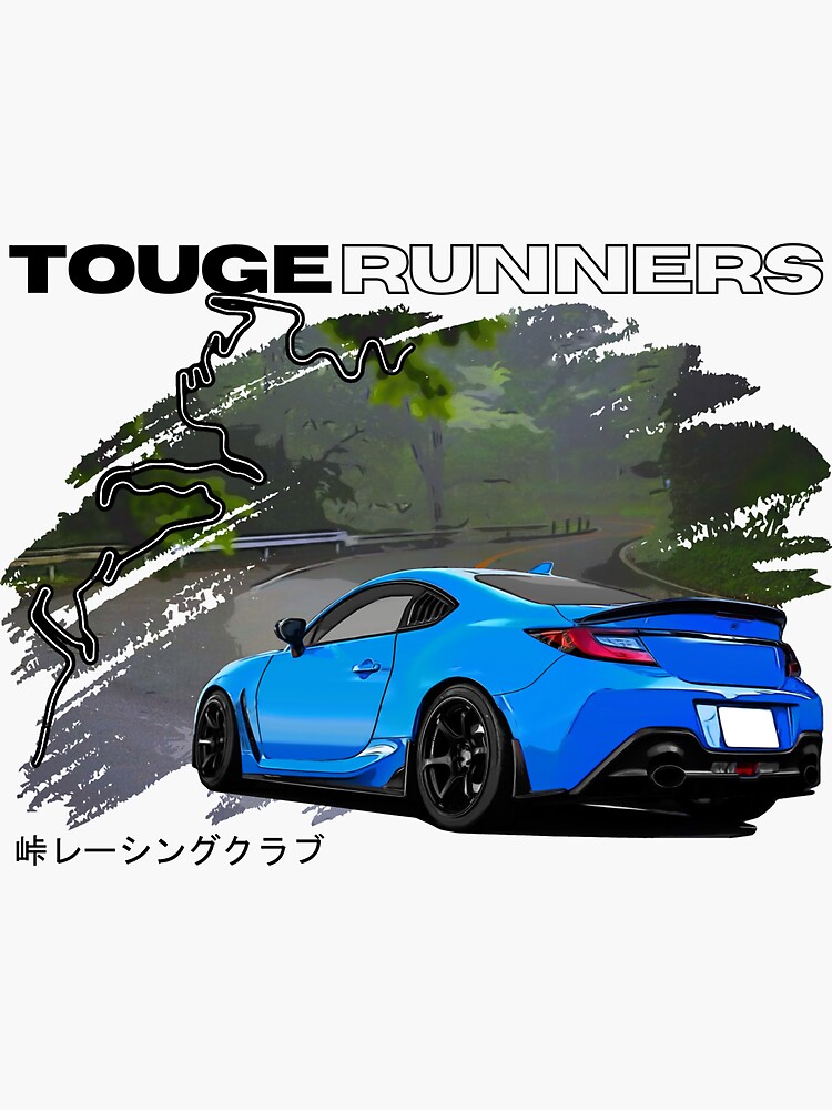 "Touge Runners GR86 - Black Font" Sticker for Sale by project88design ...