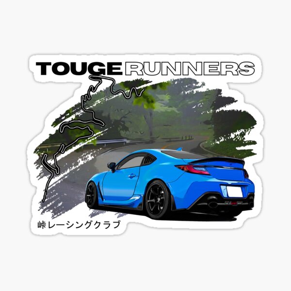 "Touge Runners GR86 - Black Font" Sticker for Sale by project88design ...